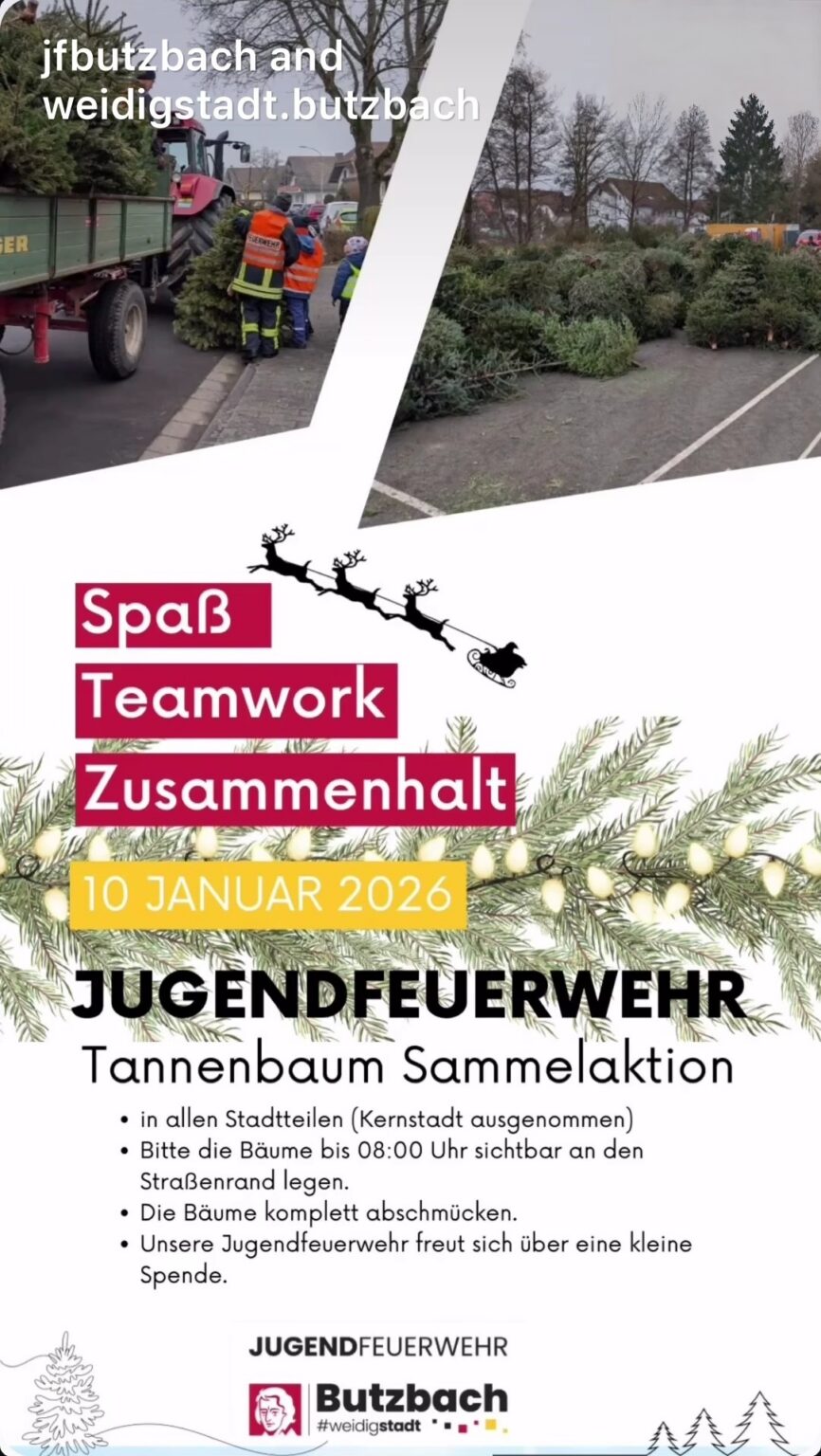 Tannenbaum-Sammelaktion der Jugendfeuerwehr – DorfNews Wetteraukreis